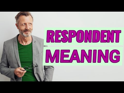 Respondent | Meaning of respondent 📖