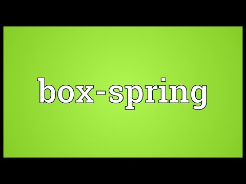 Box-spring Meaning