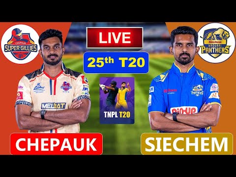 🔴Chepauk Super Gillies vs Siechem Madurai Panthers | TNPL 2025 | Live Cricket Score & Commentary