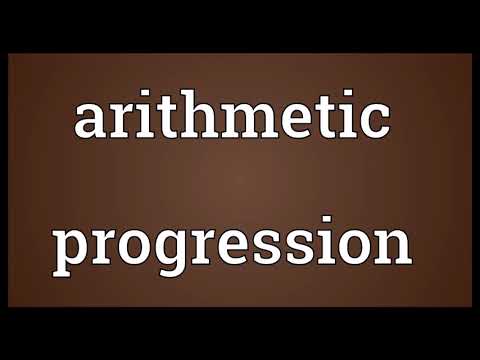Arithmetic progression Meaning