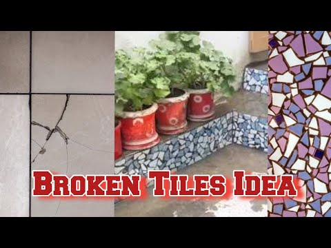 Amazing Idea With Cement And Broken Tiles | ZA DIY