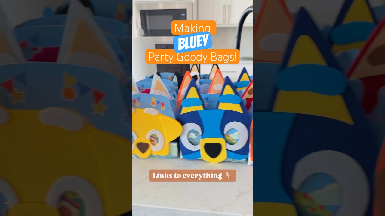 Let’s make Bluey party bags! #diy #Bluey #PartyIdeas #BirthdayIdeas ￼