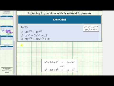 Factor Expressions with Fractional Exponents | Math Help from ...