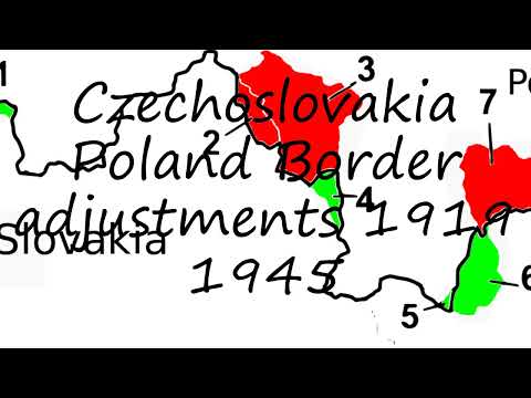 How to pronounce Czechoslovakia Poland Border adjustments 1919 1945 in English?