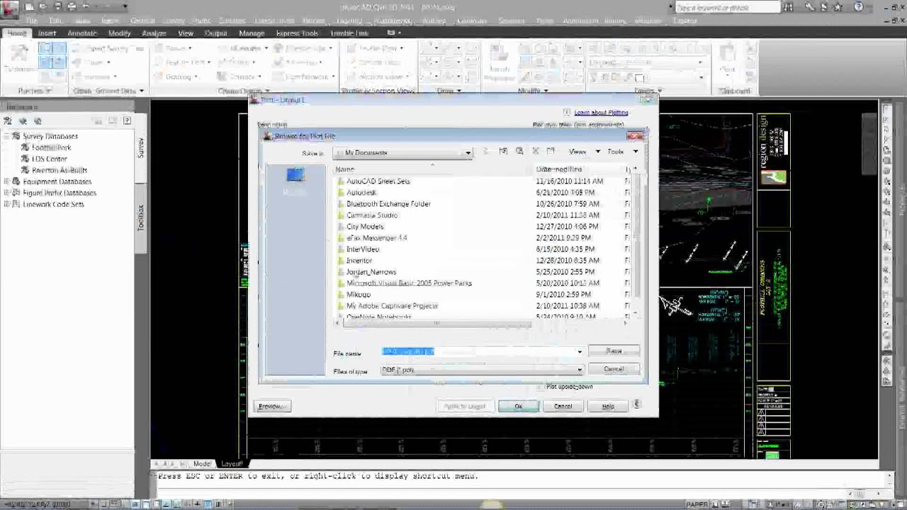 ACAD-Plotting to PDF