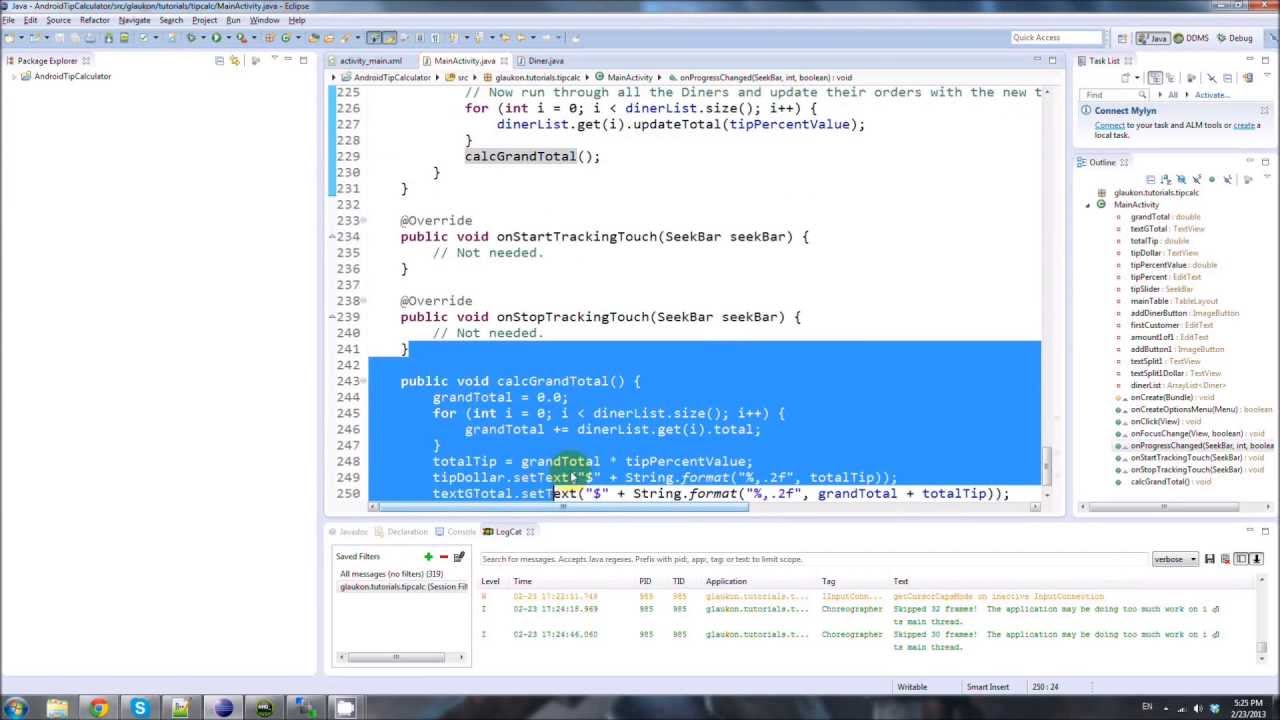 Android Tip Calculator Tutorial, Chapter 3: Java - Part 21
