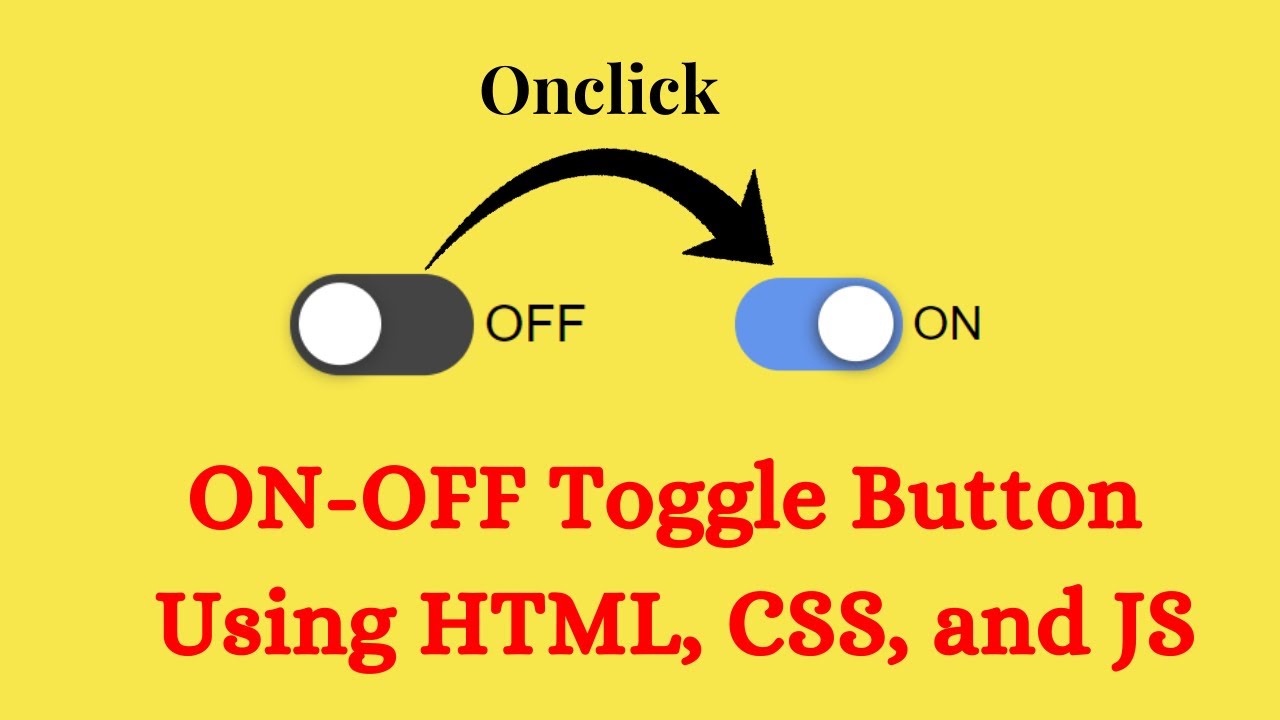 Animated Toggle Button with JavaScript | ON-OFF Toggle Button Using HTML, CSS, and JS