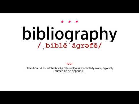 How to pronounce bibliography - Vocab Today