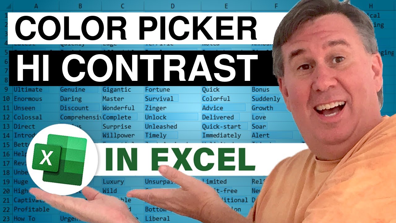 Excel - New Excel Color Picker: Never Pick a Bad Color Again - 2688 | MrExcel Message Board