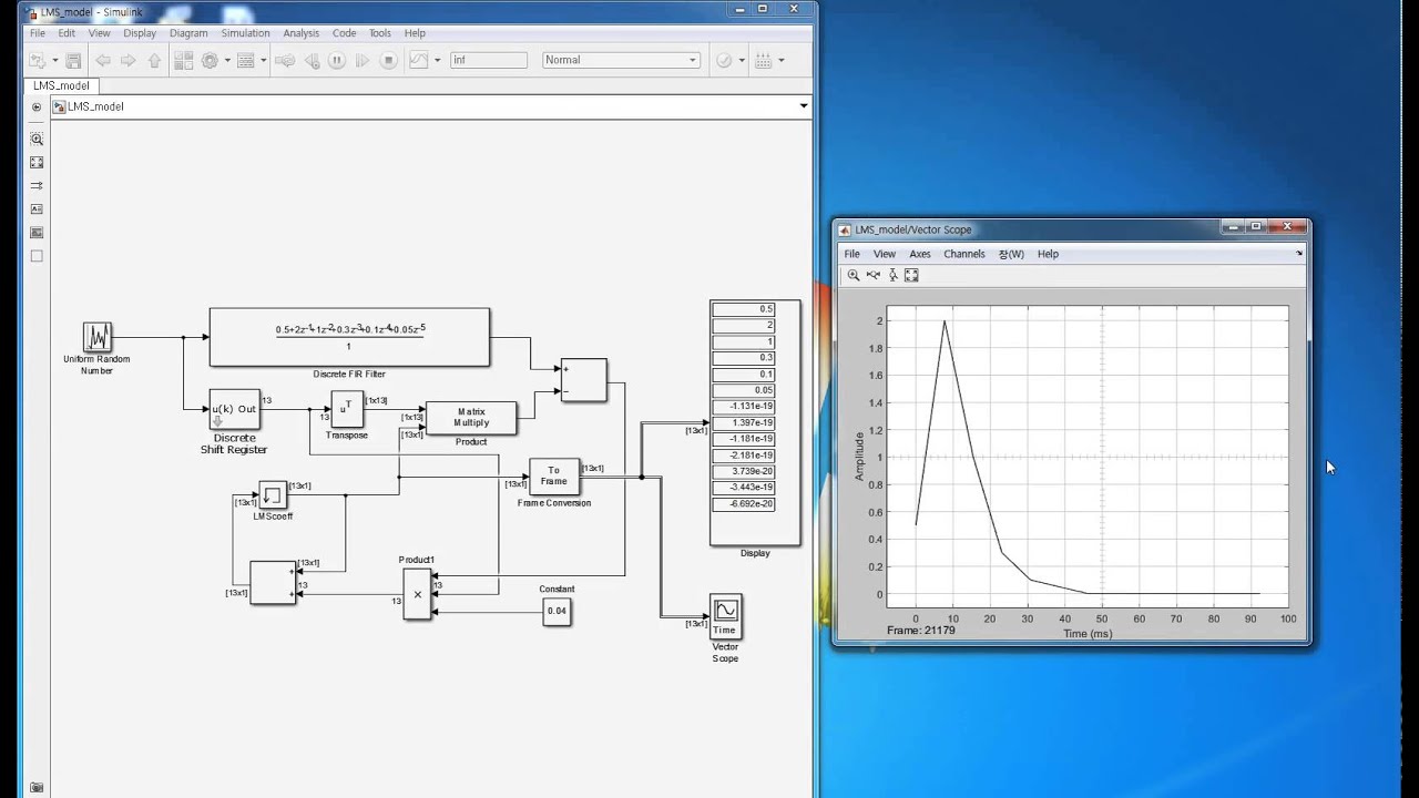 LMS Test Using Simulink