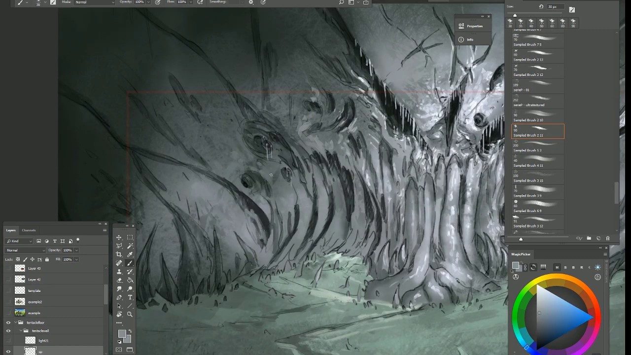 Artmetal - RPGmaker battleback, Tentacledoom