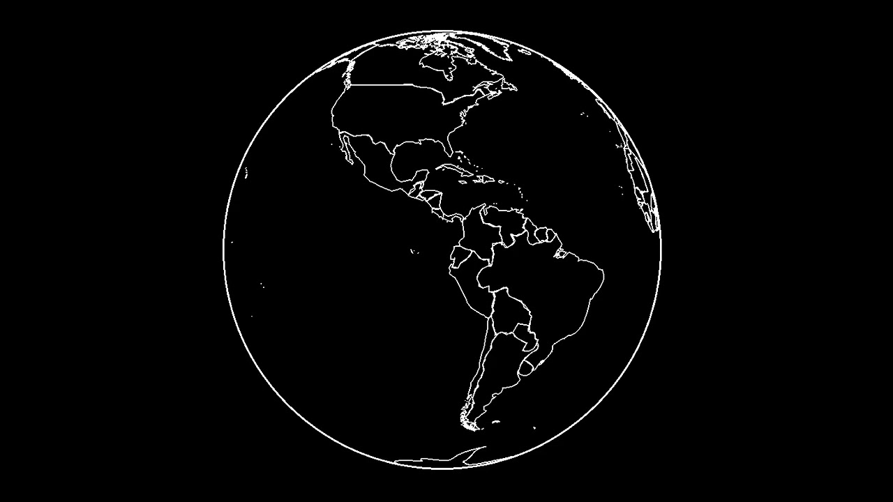 Spinning globe 3D render using pygame