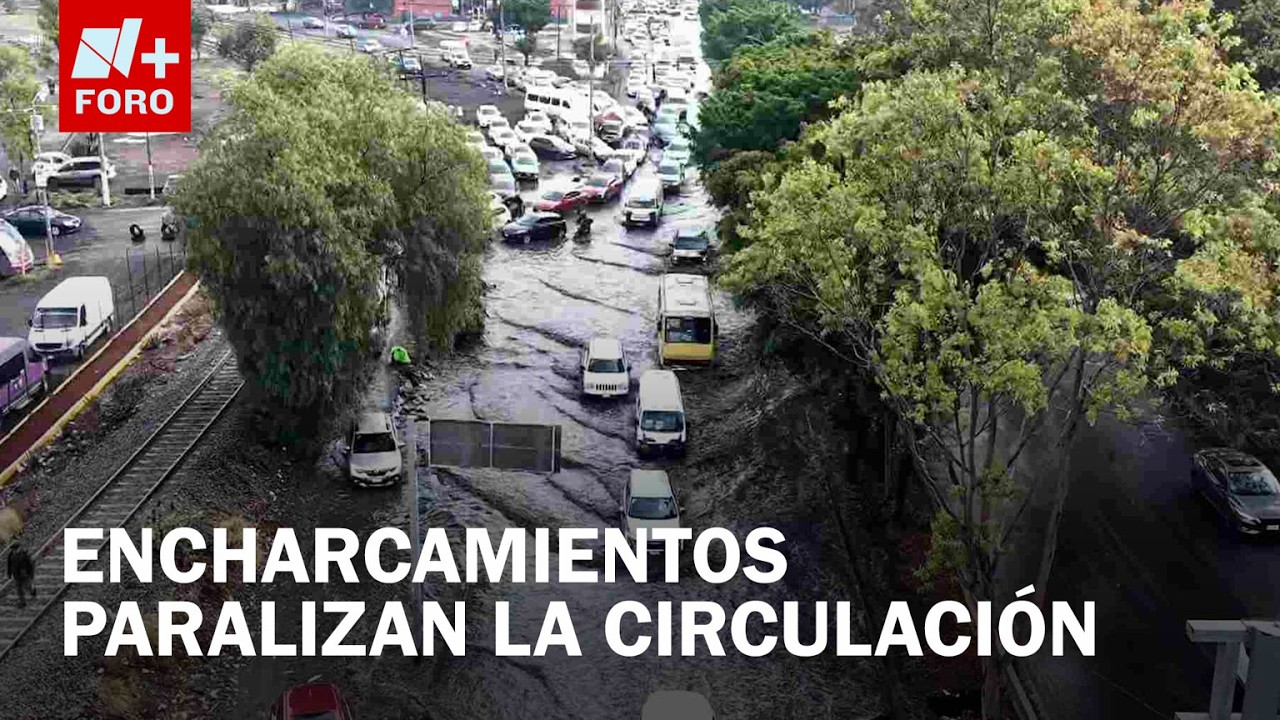 Traffic chaos due to flooding on Avenida Central, Ecatepec - Expreso de la Mañana