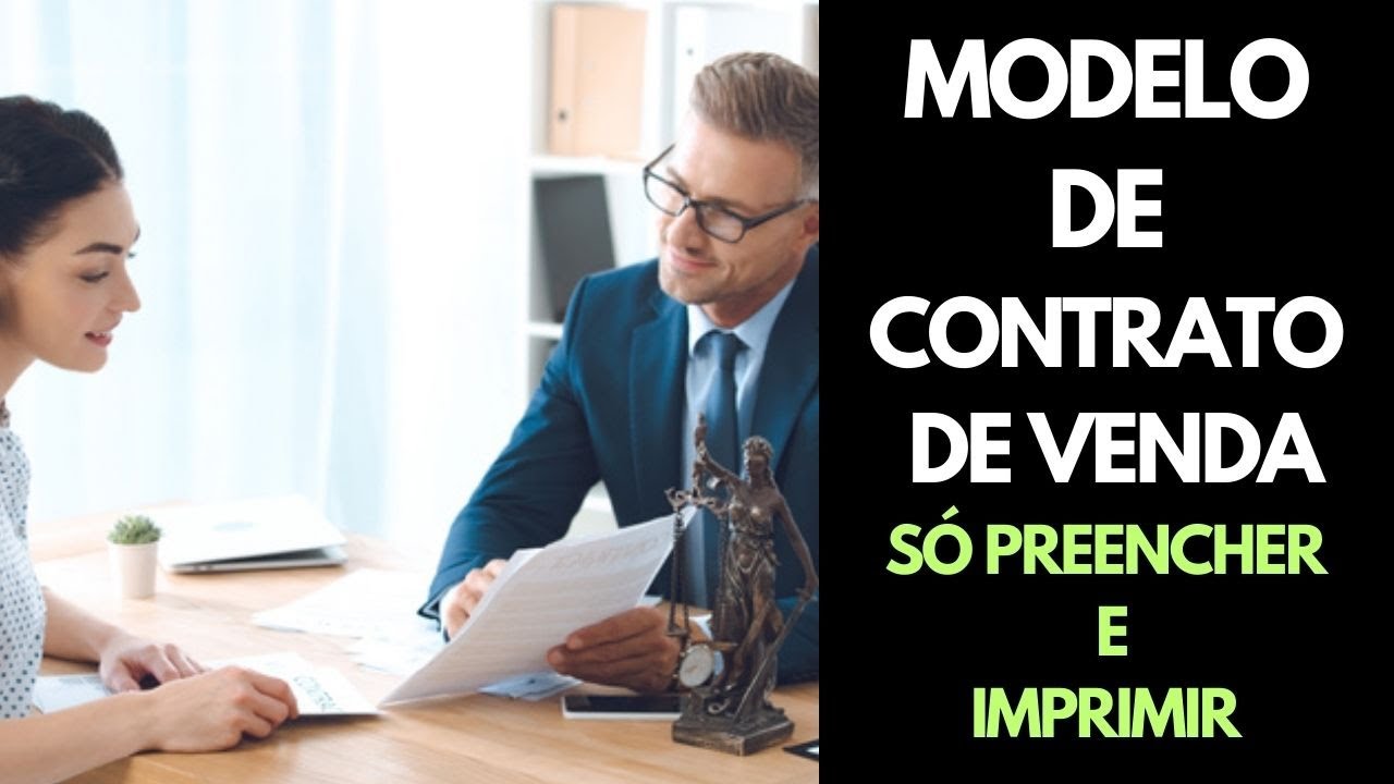 MODELO DE CONTRATO DE VENDA - MODELO DE CONTRATO DE COMPRA E  VENDA PARA SÓ PREENCHER E IMPRIMIR