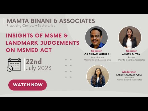 Insights of MSME & Landmark Judgements on MSMED Act