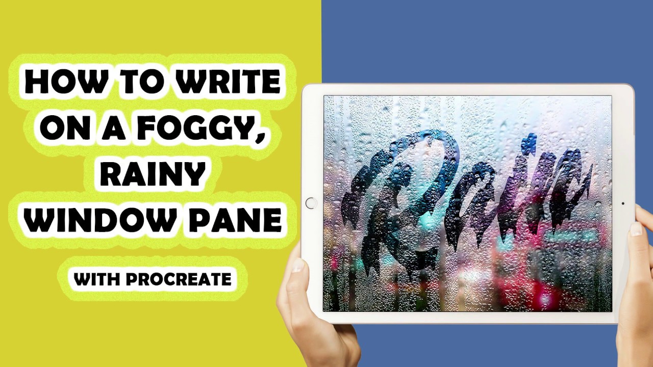 PROCREATE | How to Create a Rain Text Effect | iPad Pro & Procreate App | FREE Brush