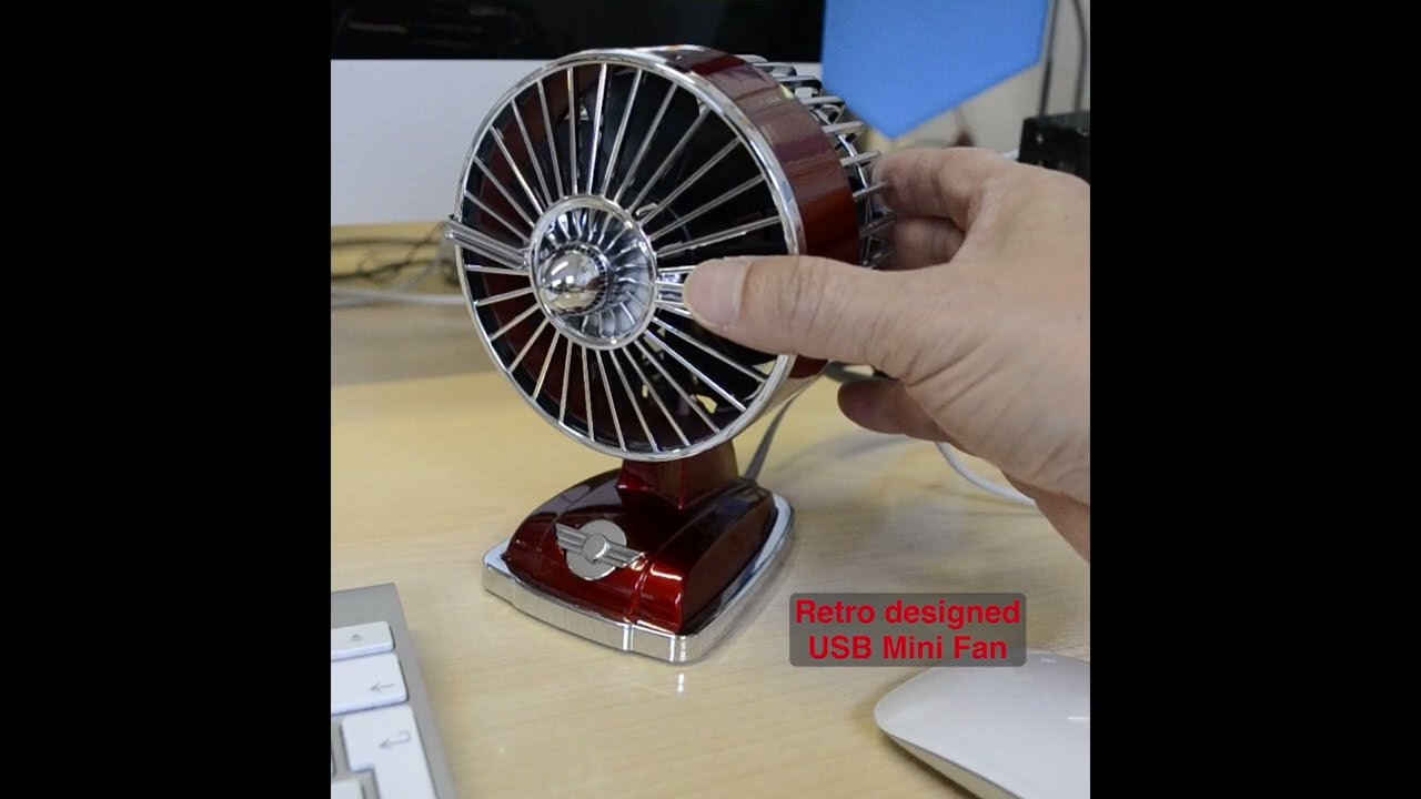 SMART Retro Red USB Mini Fan | Dunelm