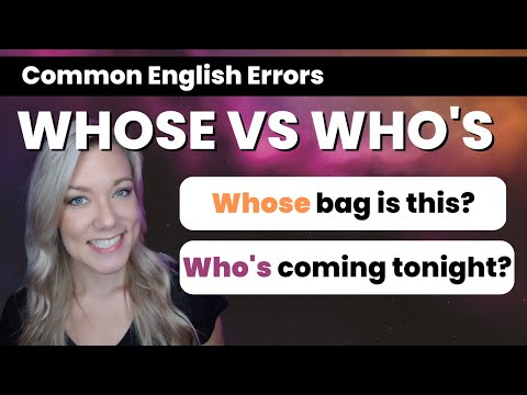 Whose VS Who's (Who is/Who has) English Grammar Lesson | + Practice Quiz with Answers