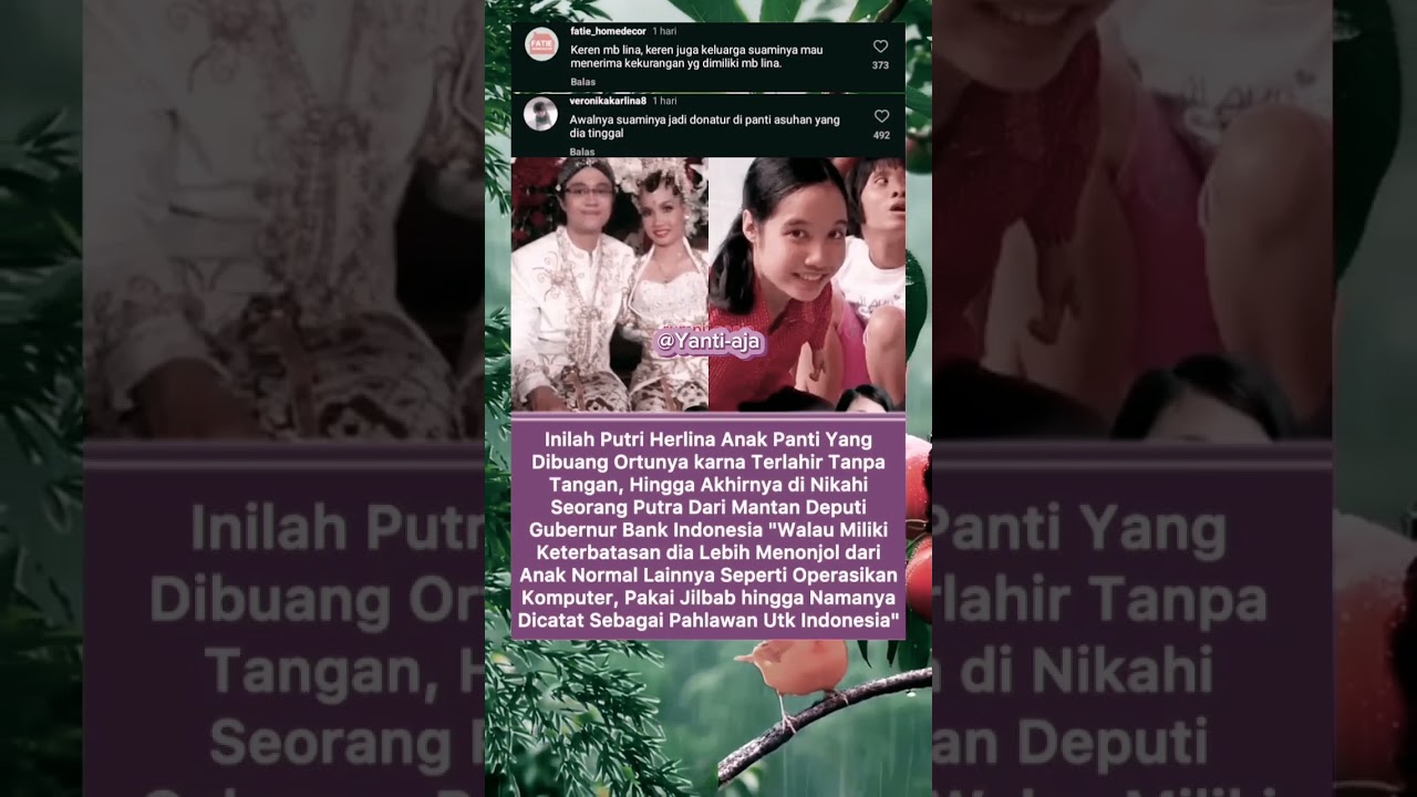 Inilah Putri Herlina Anak Panti Yang di Buang Ortu ya Yang Terlahir Tampa Tangan😭#foryou #quotes