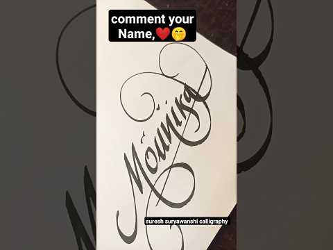 Mounika❤️🤭#mounika #short #calligraphy #art #viral