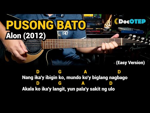 Pusong Bato - Alon (Easy Guitar Chords Tutorial with Lyrics)
