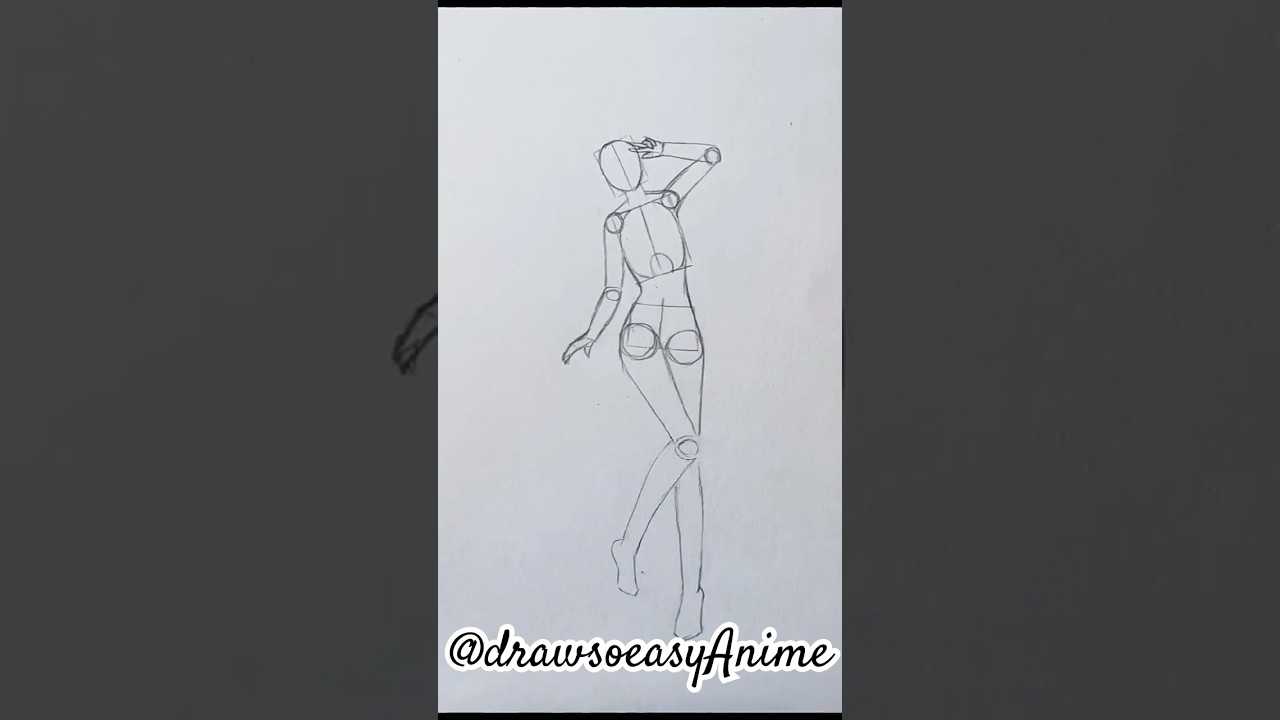 How to sketch full body anime (ANATOMY) #drawsoeasyanime #howtodraw #tutorial #drawinganime