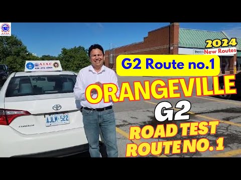 Orangeville G2 Road Test Route no. 1 - 2024