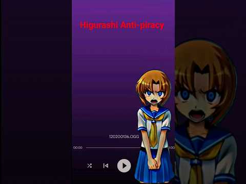 Higurashi Anti-piracy soundfiles triggered on my phone #anime #higurashiwhentheycry #antipiracy