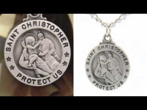St. Christopher Pewter Medal with Laminated Prayer Card