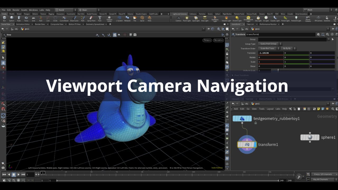 Houdini Viewport Camera navigation