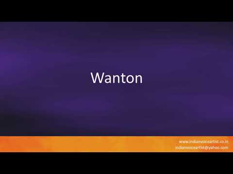 Pronunciation of the word(s) "Wanton".