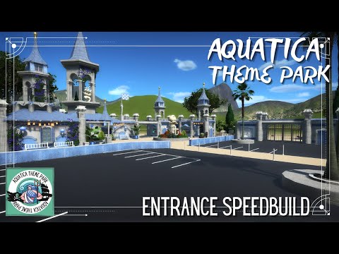 Entrance and Parking lot | Aquatica Theme Park | Ep. 1 l Planet Coaster 🎢