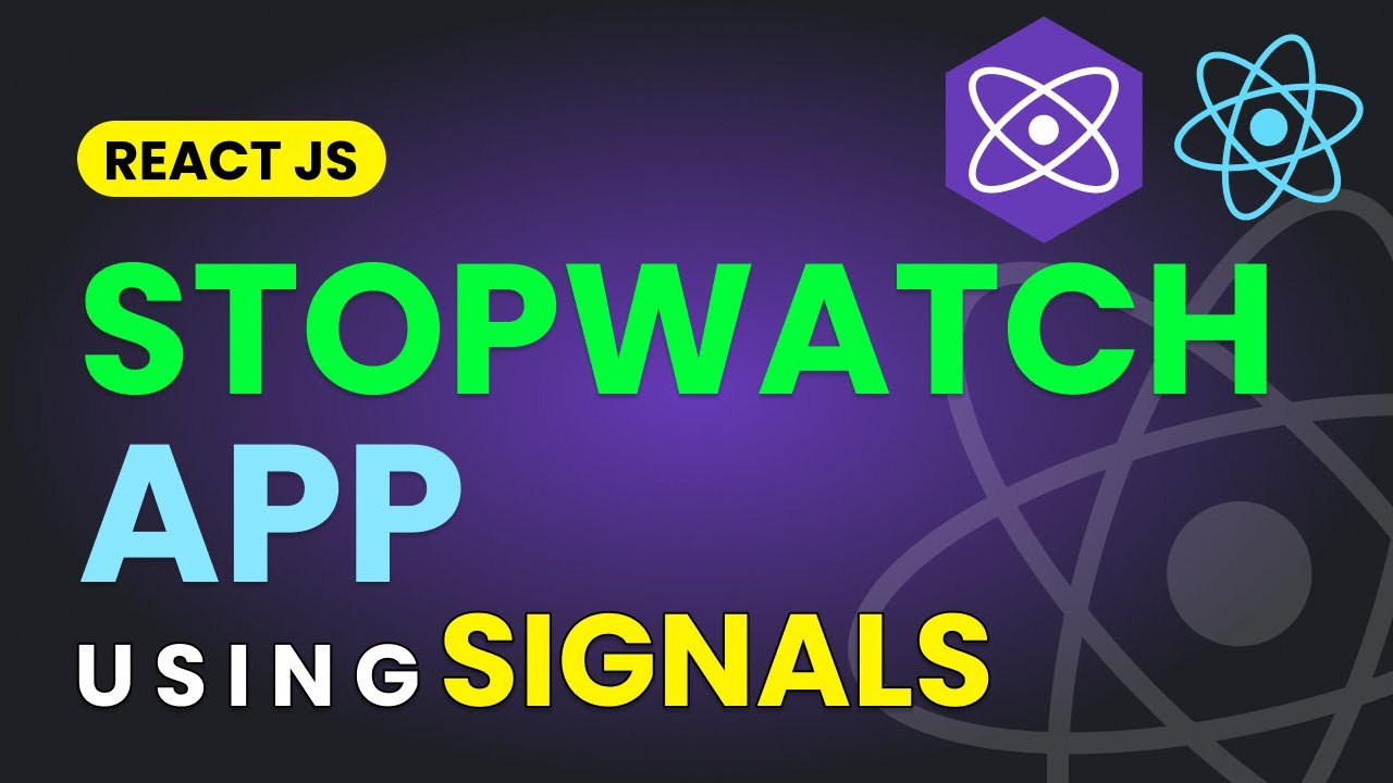 Create a Stop Watch using React JS | React JS Project