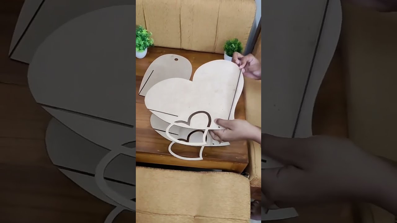 Heart Shaped Gift Box ||Laser Cut Gift || #shorts