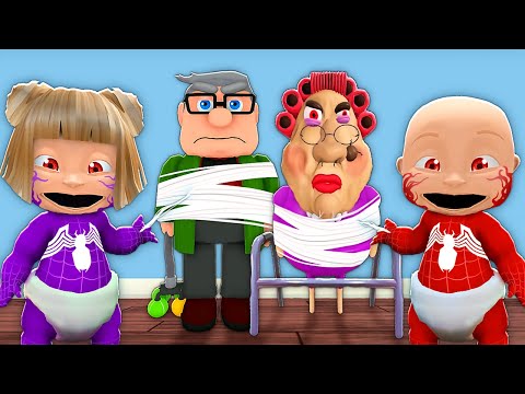 Baby & Girlfriend Use Superpowers On Grandparents!