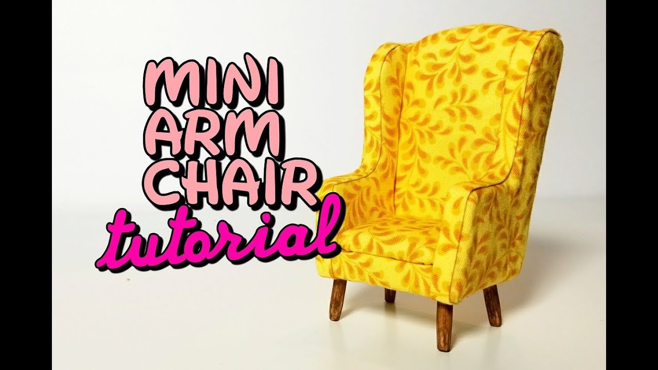 Miniature Upholstered Arm Chair with Free Template (Subscriber Requested)
