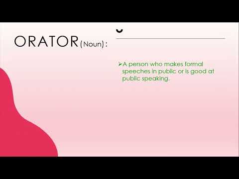 ORATOR | Dictionary| Thesaurus| Synonyms|Word| Meaning| English| Language|