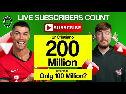 Ronaldo Vs Mr Beast | Live Subscriber Count | Sports Centre