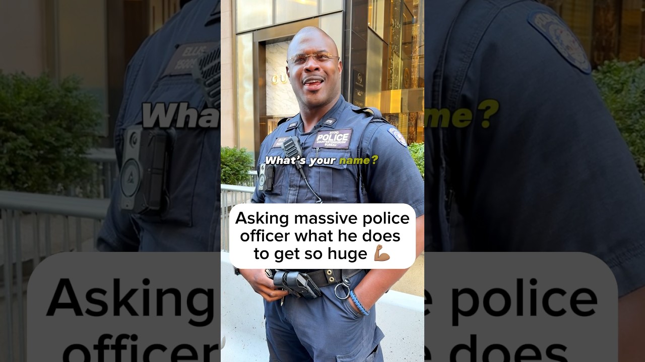 Asking built NYC police officer what he does to get fit. #nyc #newyorkfitness #bodybuilding