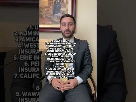 Top 10 Best Insurance Companies! #lawyer #shorts #law #facts #tips