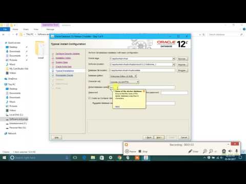 how to install Oracle Database 12c Release 2 in windows 10