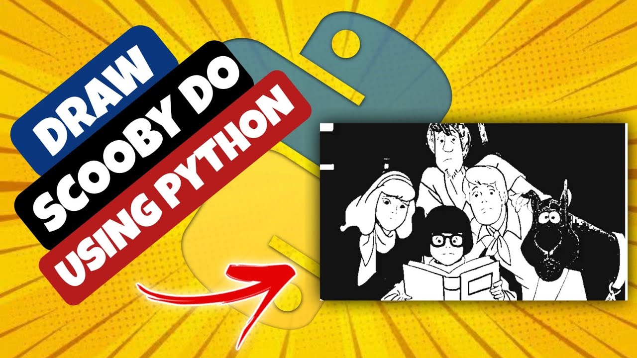 How to draw Scooby do using python // Scooby do // python tutorials
