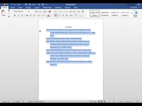 Chicago Style Format bibliography set up