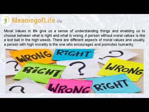 Importance of moral value in our life