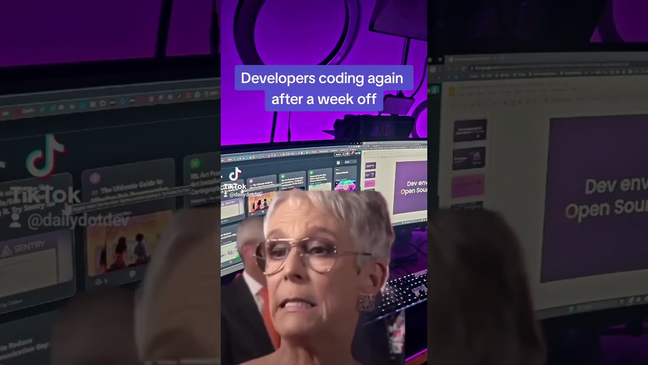 Developers coding after a whole week off #programming