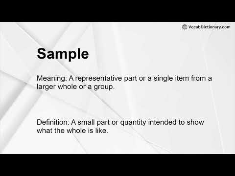 Sample Meaning