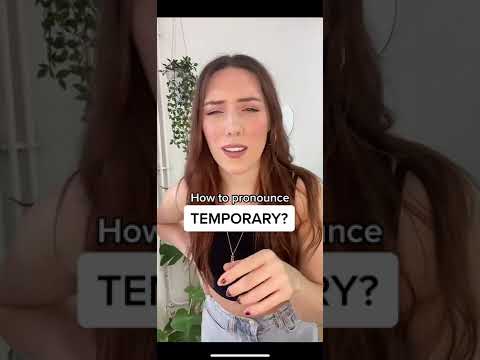 How to pronounce TEMPORARY In English? | #Shorts