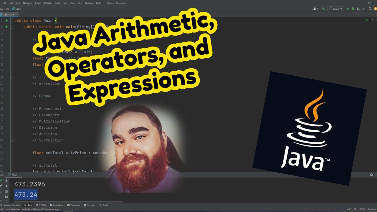 Java Beginner Course - Arithmetic, Operators, and Expressions