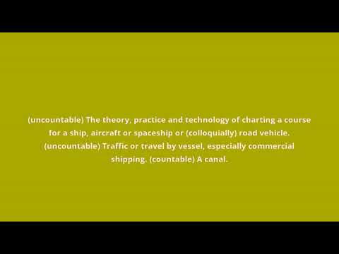 what is the meaning of navigation