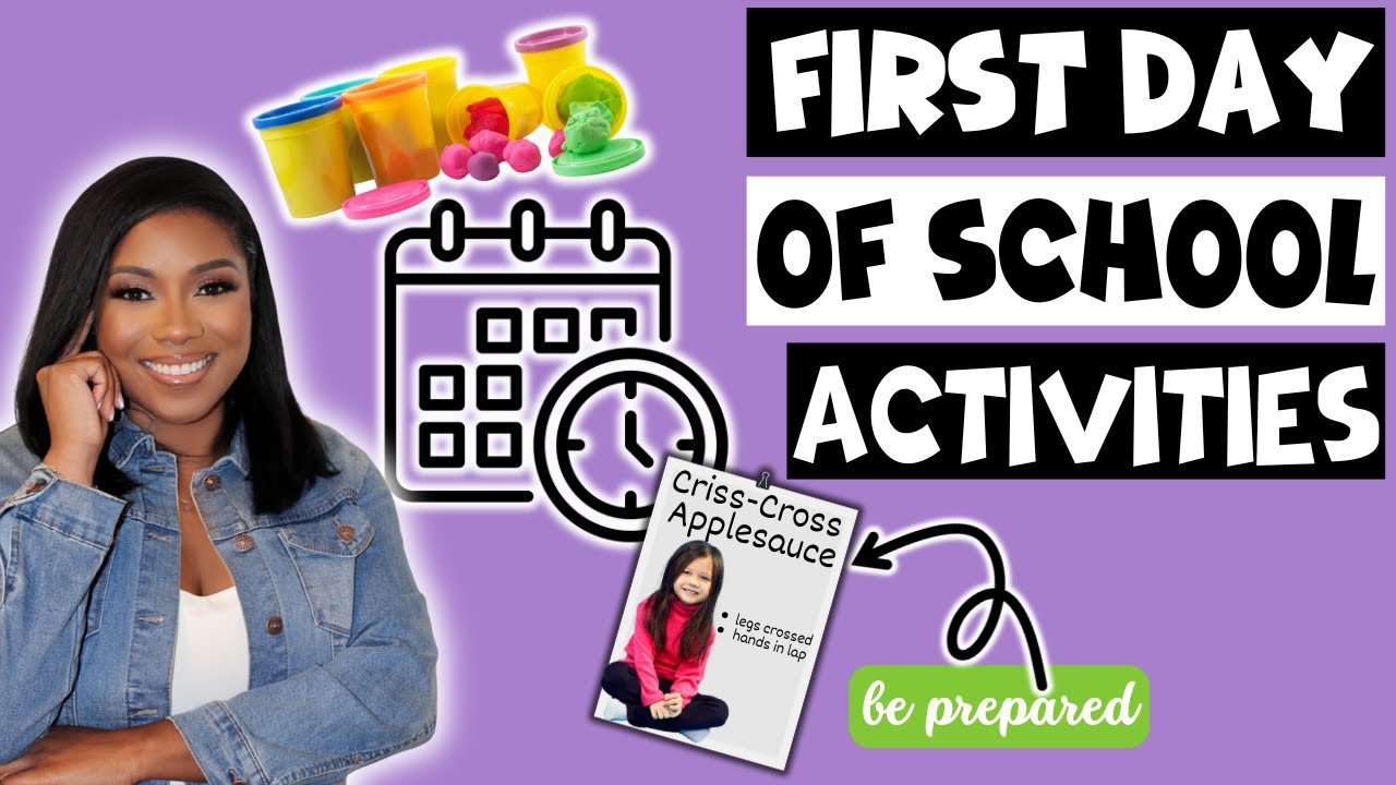 First Day of School Activities for Pre-k-2nd Grade
